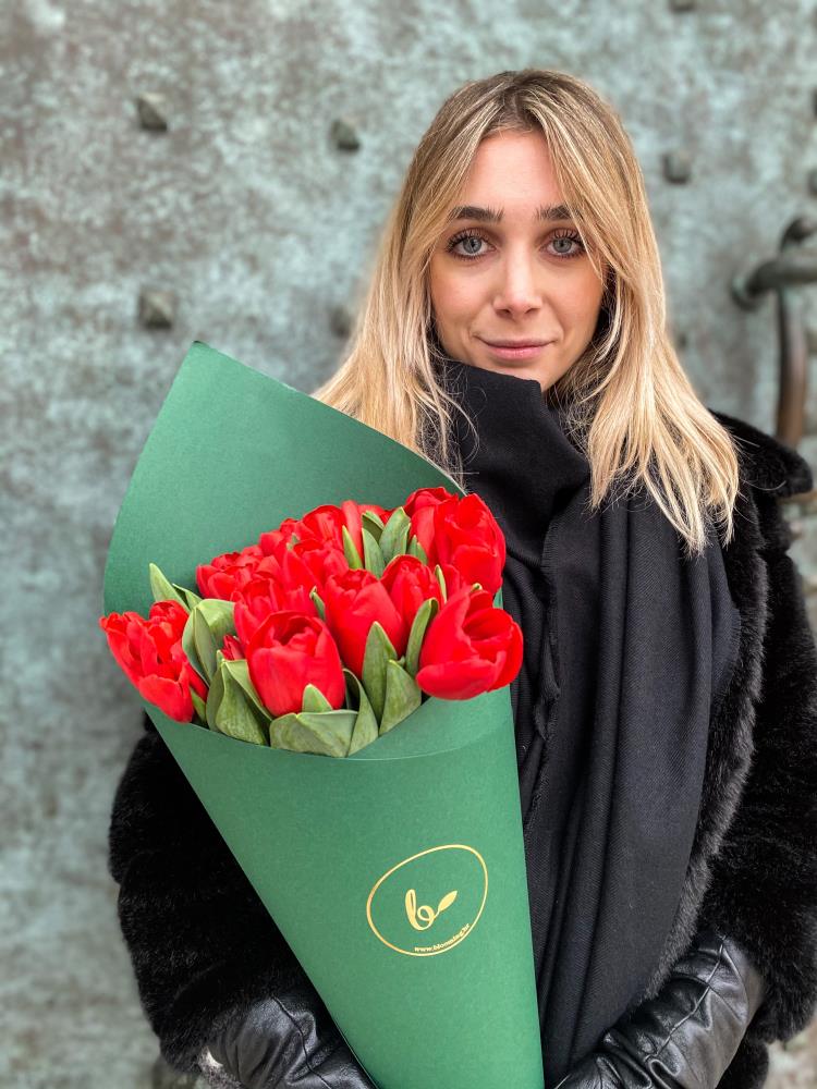 Blooming.hr - Tuljac - Blooming zeleni tuljac s tulipanima