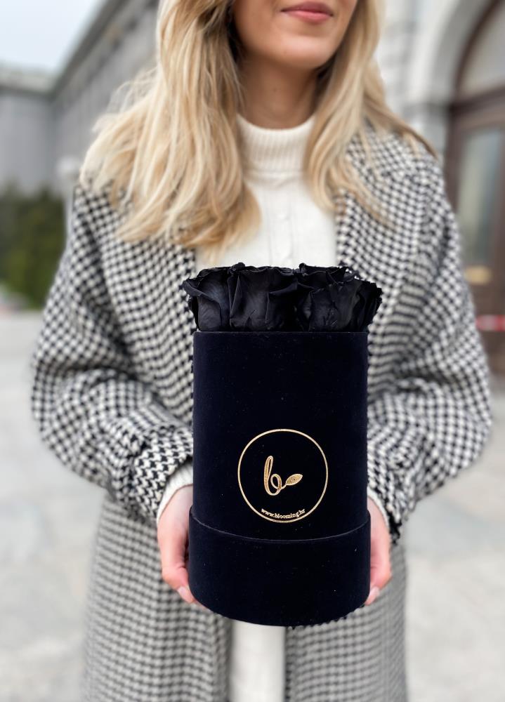 Blooming.hr - Dugotrajne ruže - FlowerBox sa dugotrajnim ružama- crni baršun