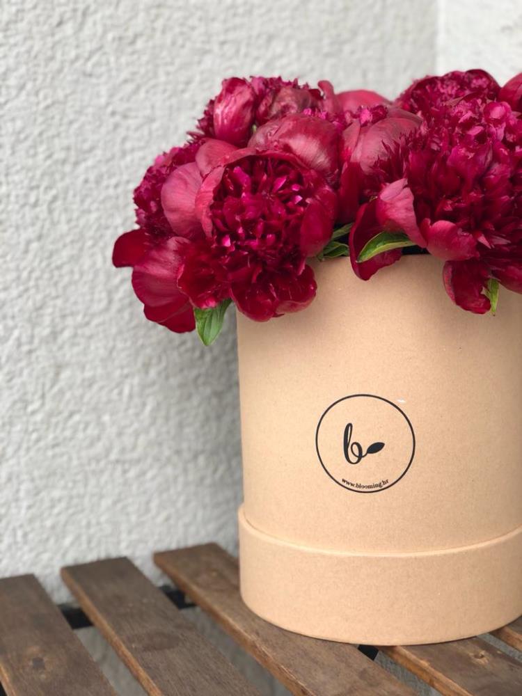 Blooming.hr - Flowerbox - FlowerBox s božurima - Smeđi